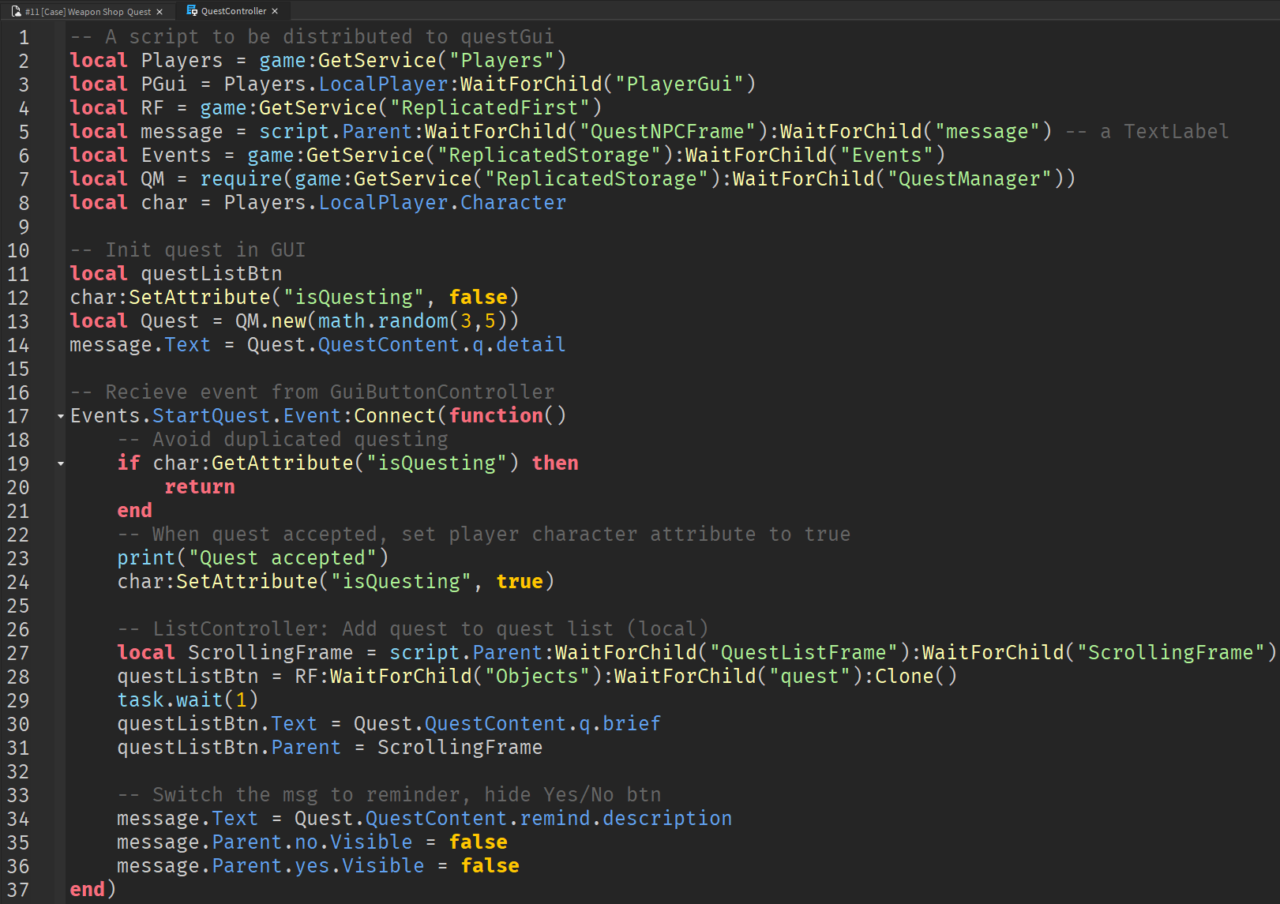 #11 [Roblox Lesson] RPG Part VI: Weapon Shop & Quest system | Robloxfun